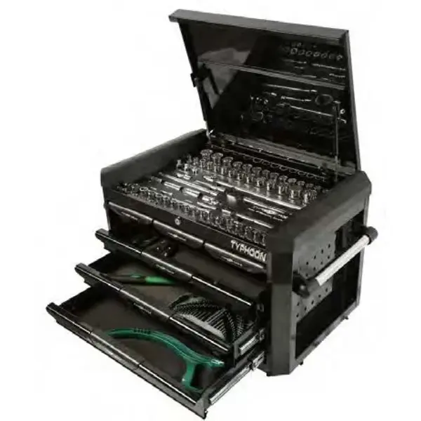 Typhoon Tools - 6 Draw Black 188 Piece Af & Metric Toolkit (70930B)